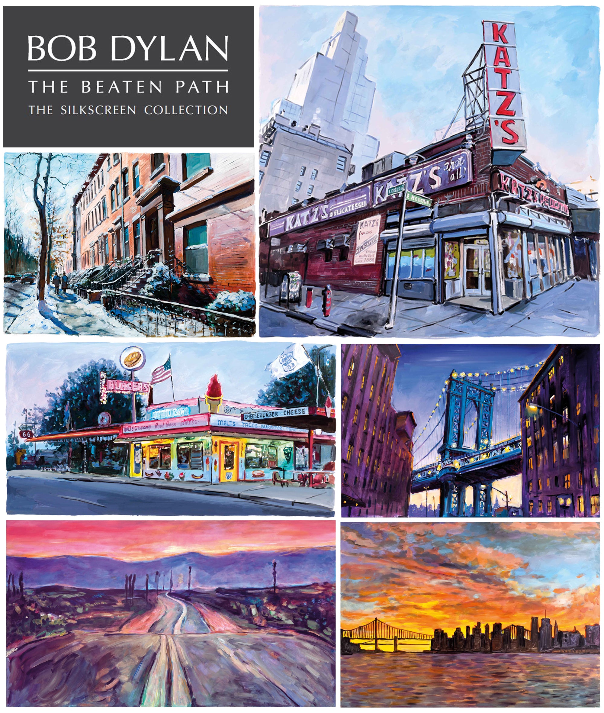 The Beaten Path (2017): Set of 6 Silkscreens (Framed)