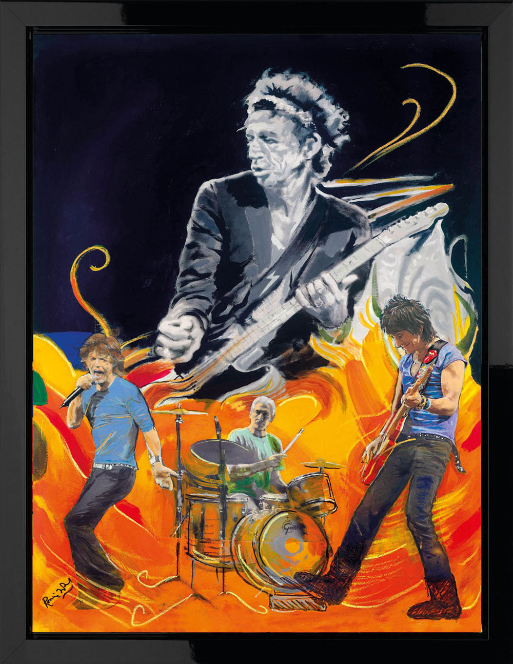 The Famous Flames - Wah Wah - Boxed Canvas Edition | Ronnie Wood