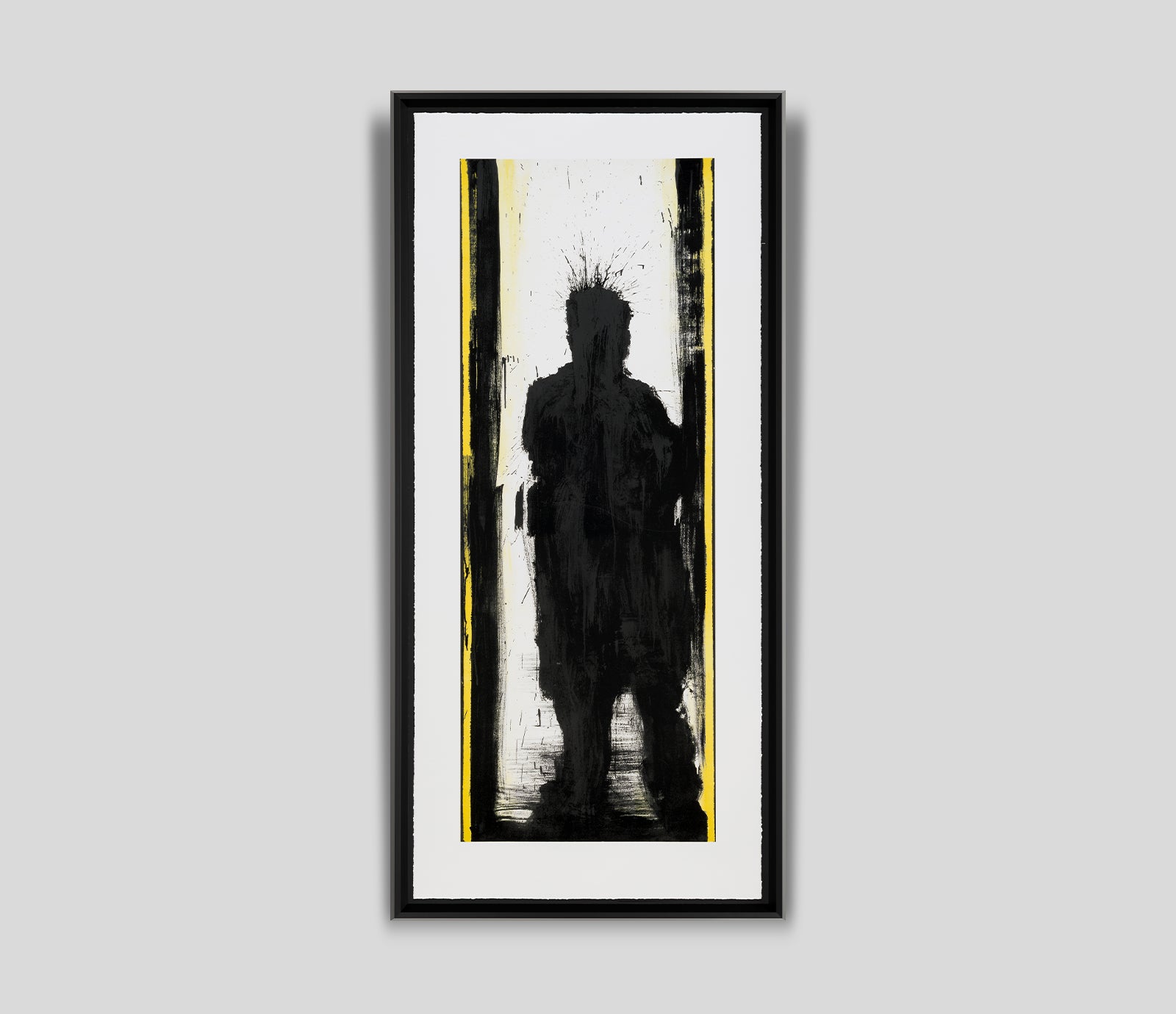 Standing Shadowman Black and Yellow | Richard Hambleton