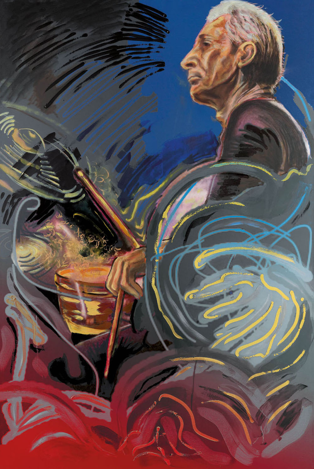 The Blue Smoke Suite - Charlie - Boxed Canvas Edition | Ronnie Wood