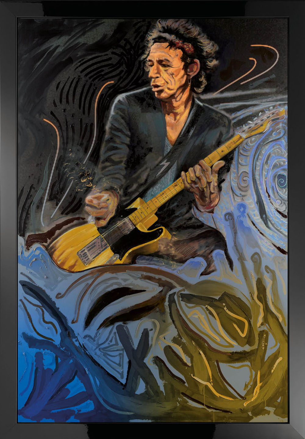 The Blue Smoke Suite - Keith - Boxed Canvas Edition | Ronnie Wood