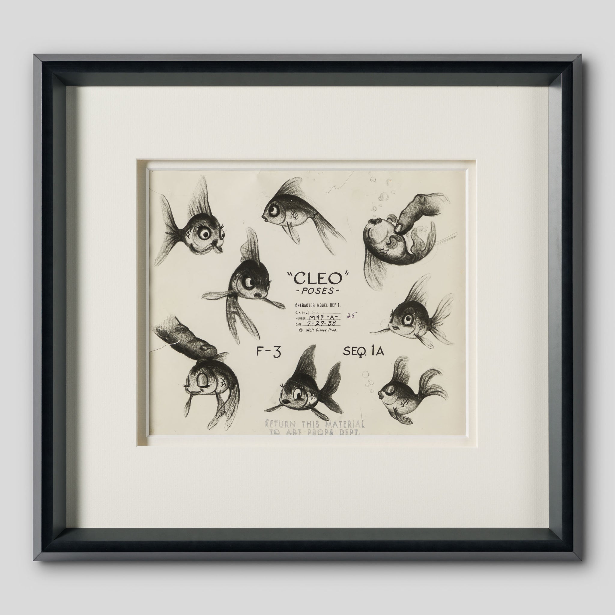 Cleo (3) Model Sheet | Disney Vintage