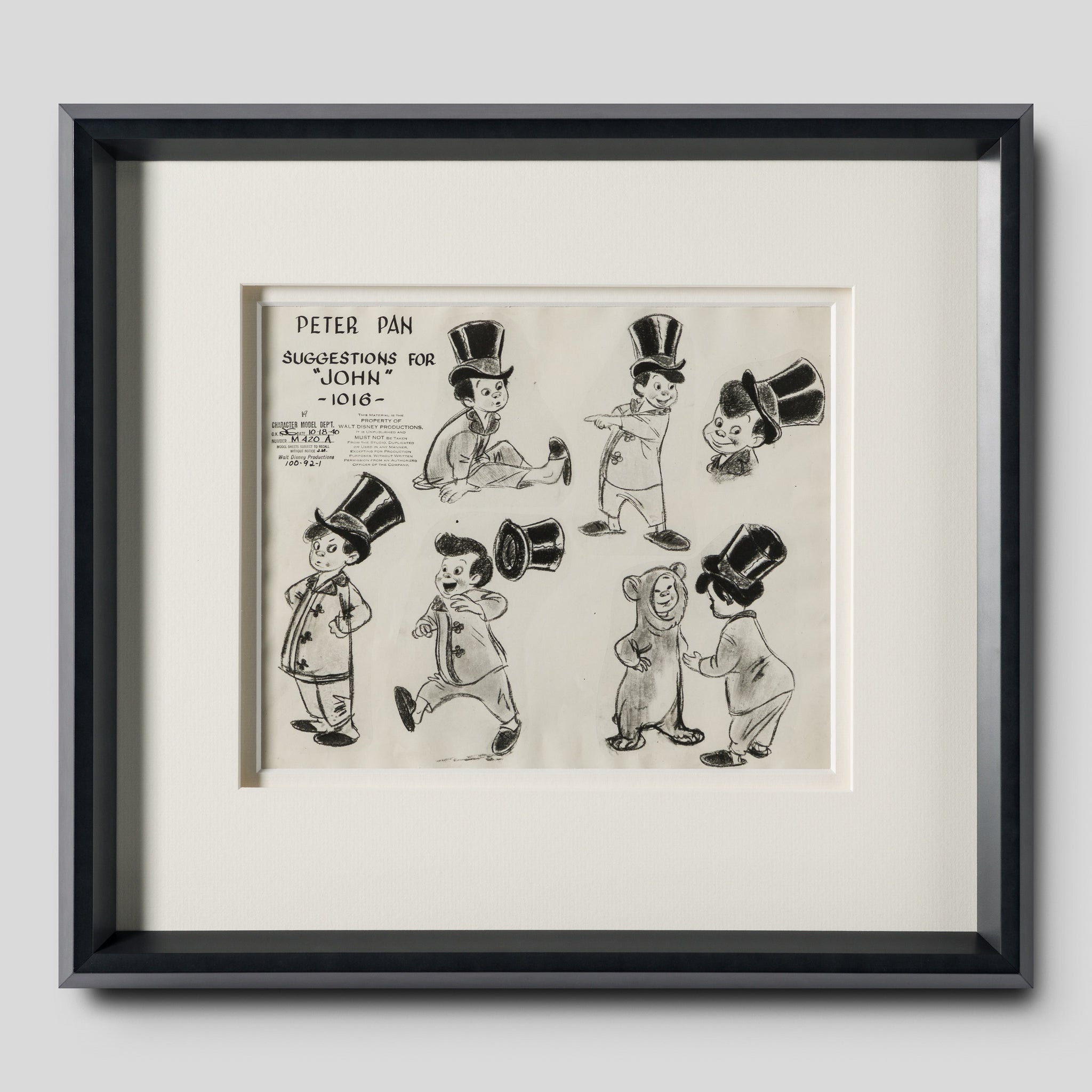 John Model Sheet | Disney Vintage